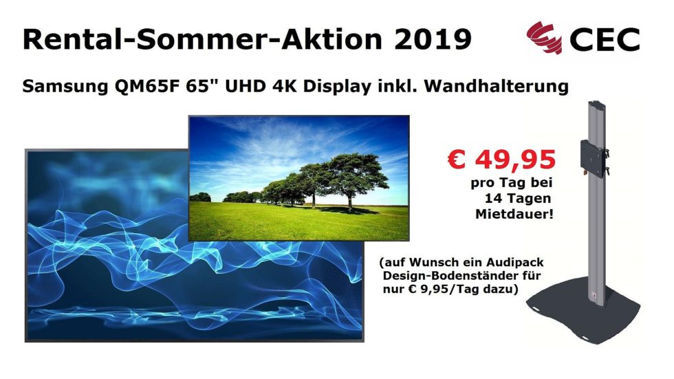 CEC | RSA 2019 | Samsung QM65F UHD 4K Display - CEC Creative-Event ...